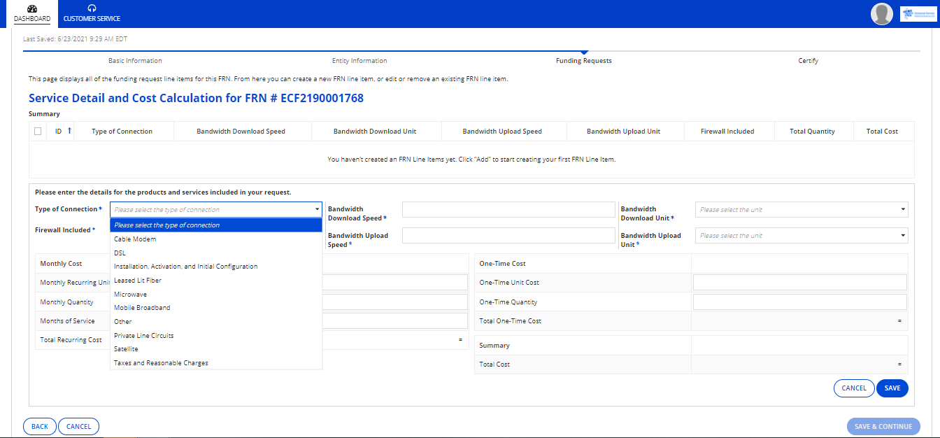 Services FRN - Emergency Connectivity Fund - USAC.ORG